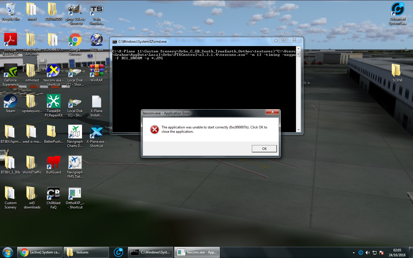 System cannot open Texconv.exe - X-Plane 11 Support Forum - Orbx ...