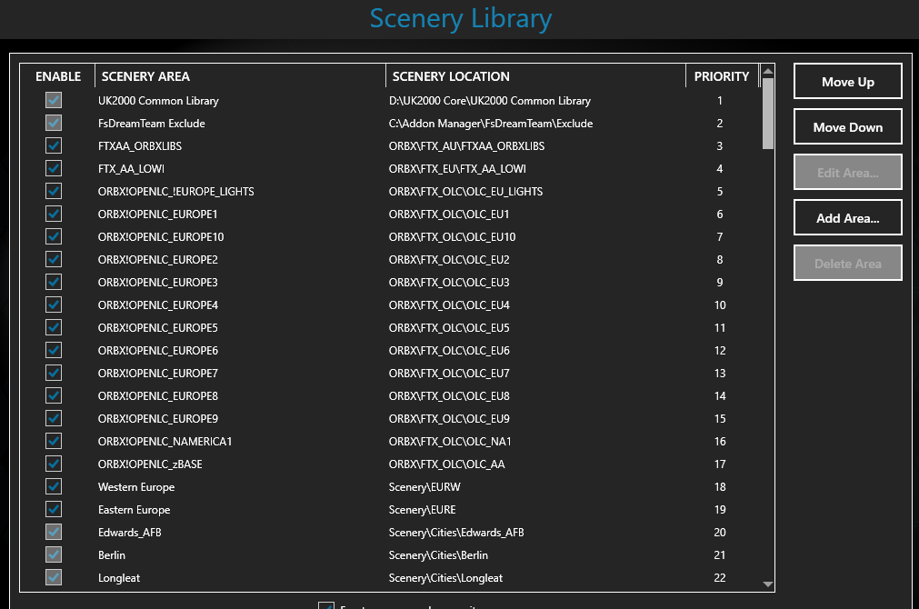 Orbx Insertion Points and correct scenery order - PREPAR3D® V4.x ...