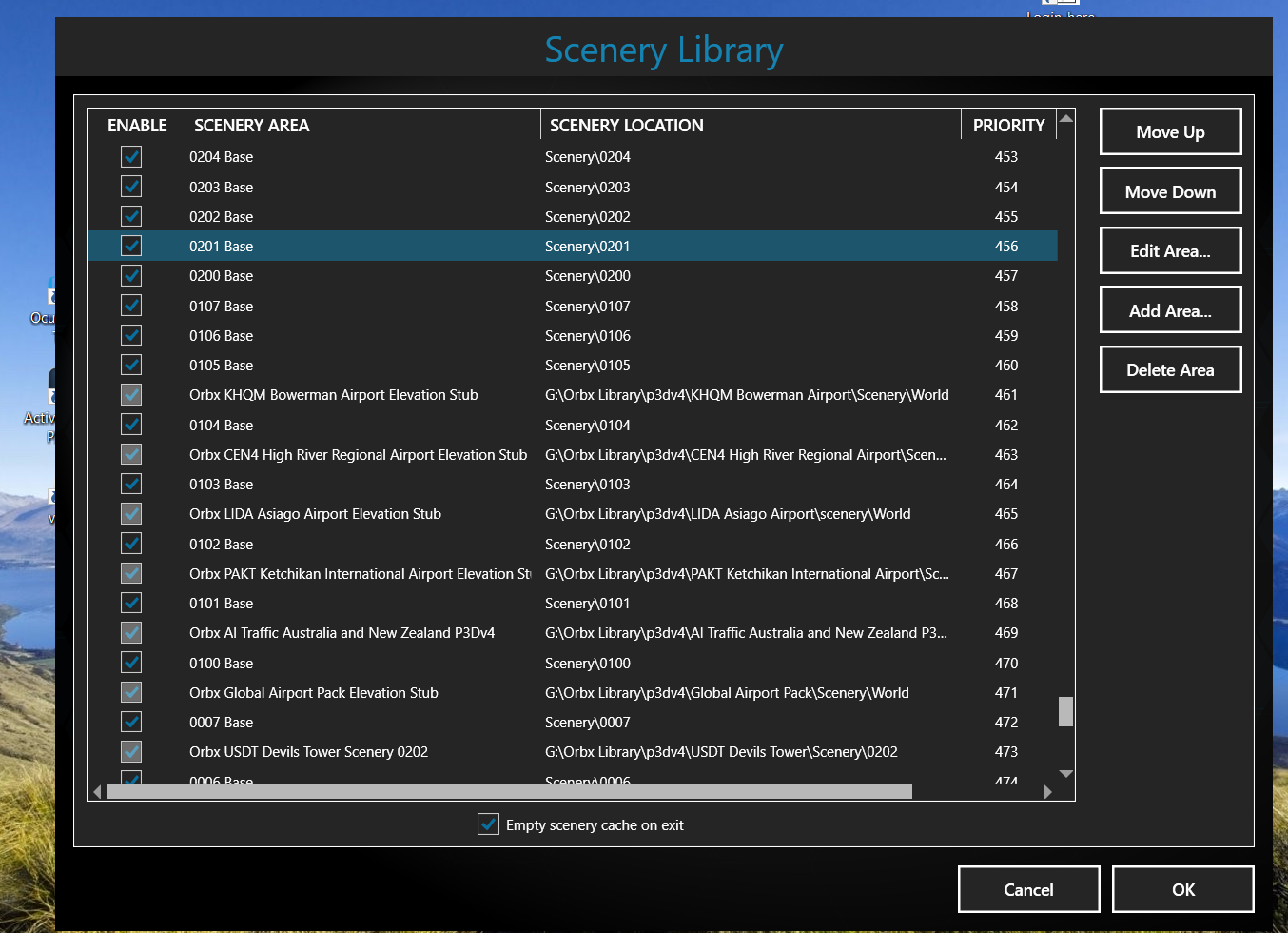Many Orbx entries ended up in the bottom layers of scenery - PREPAR3D ...