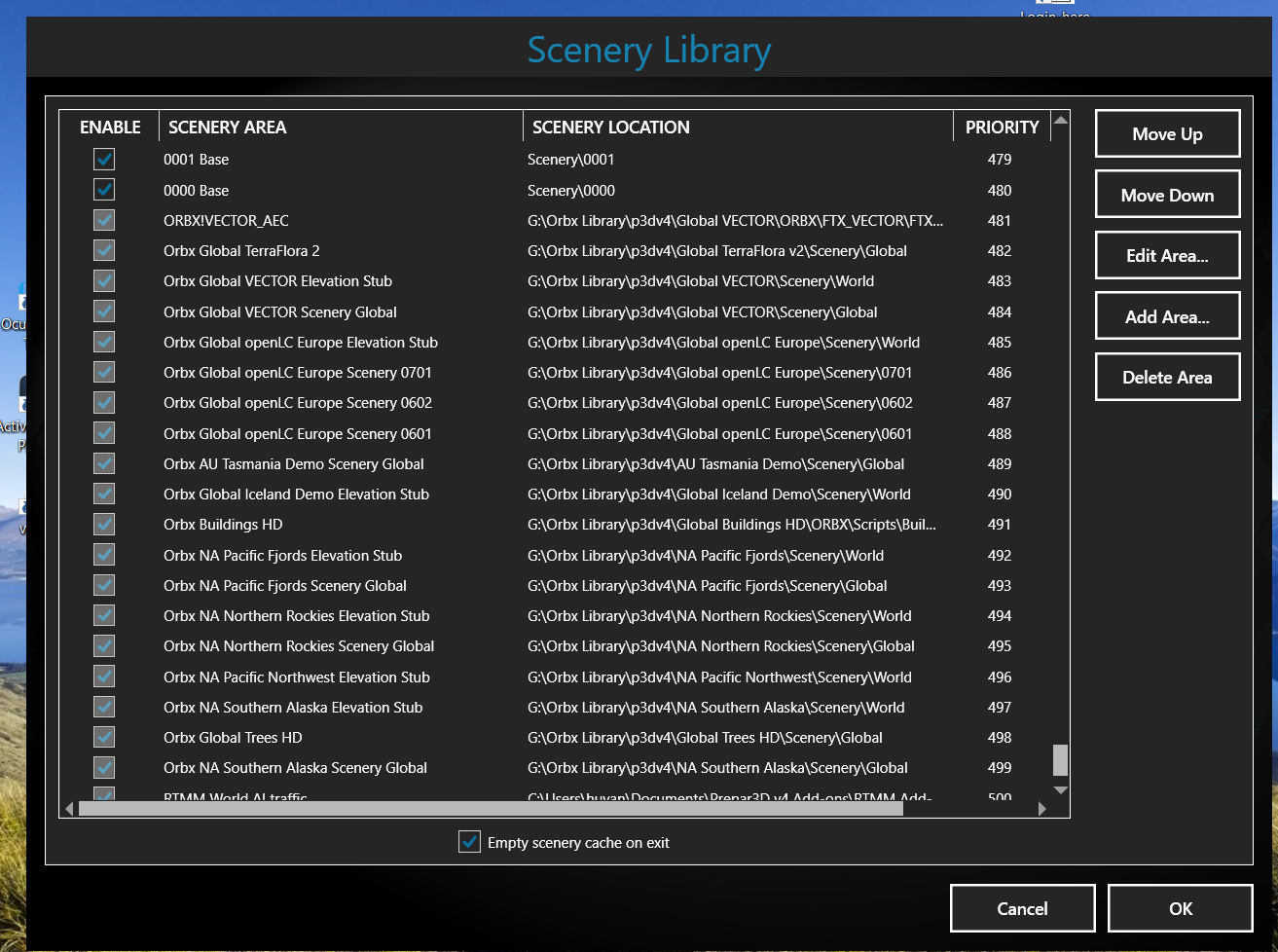 Many Orbx entries ended up in the bottom layers of scenery - PREPAR3D ...