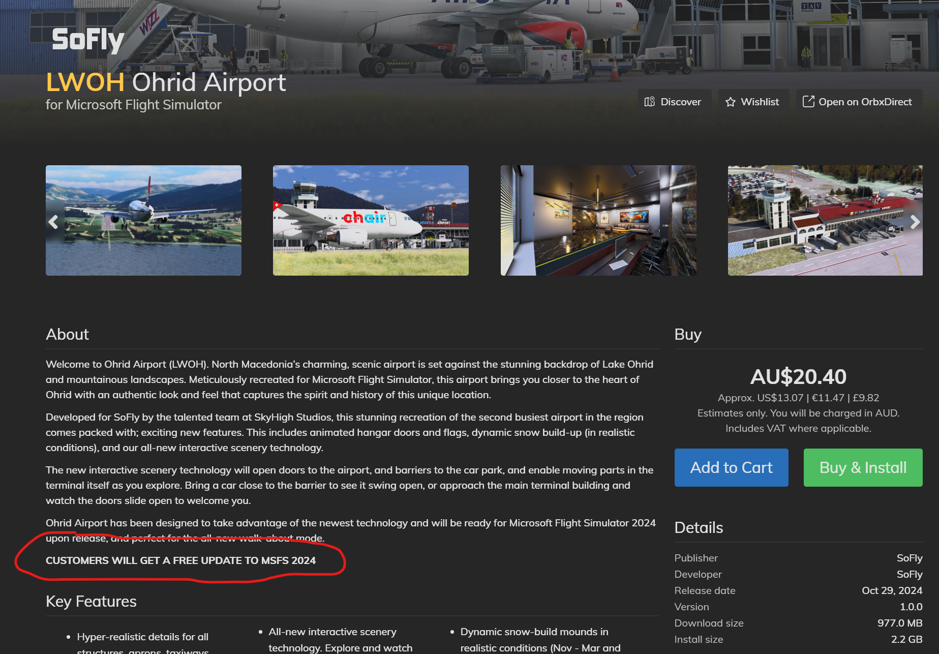 SoFly LWOH Ohrid Airport - 2024 upgrade charge instead of free upgrade ...