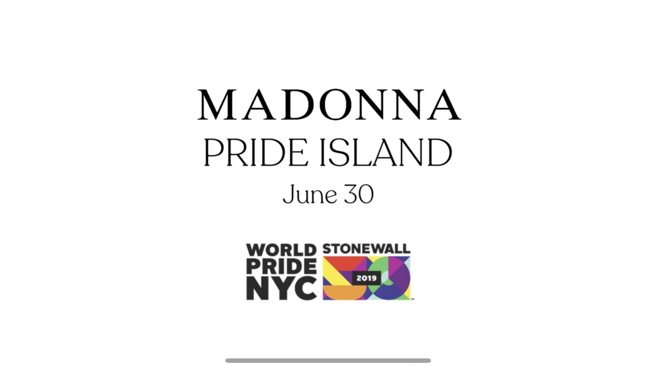 World Pride NYC 2019 - Madame X - Madonna Infinity