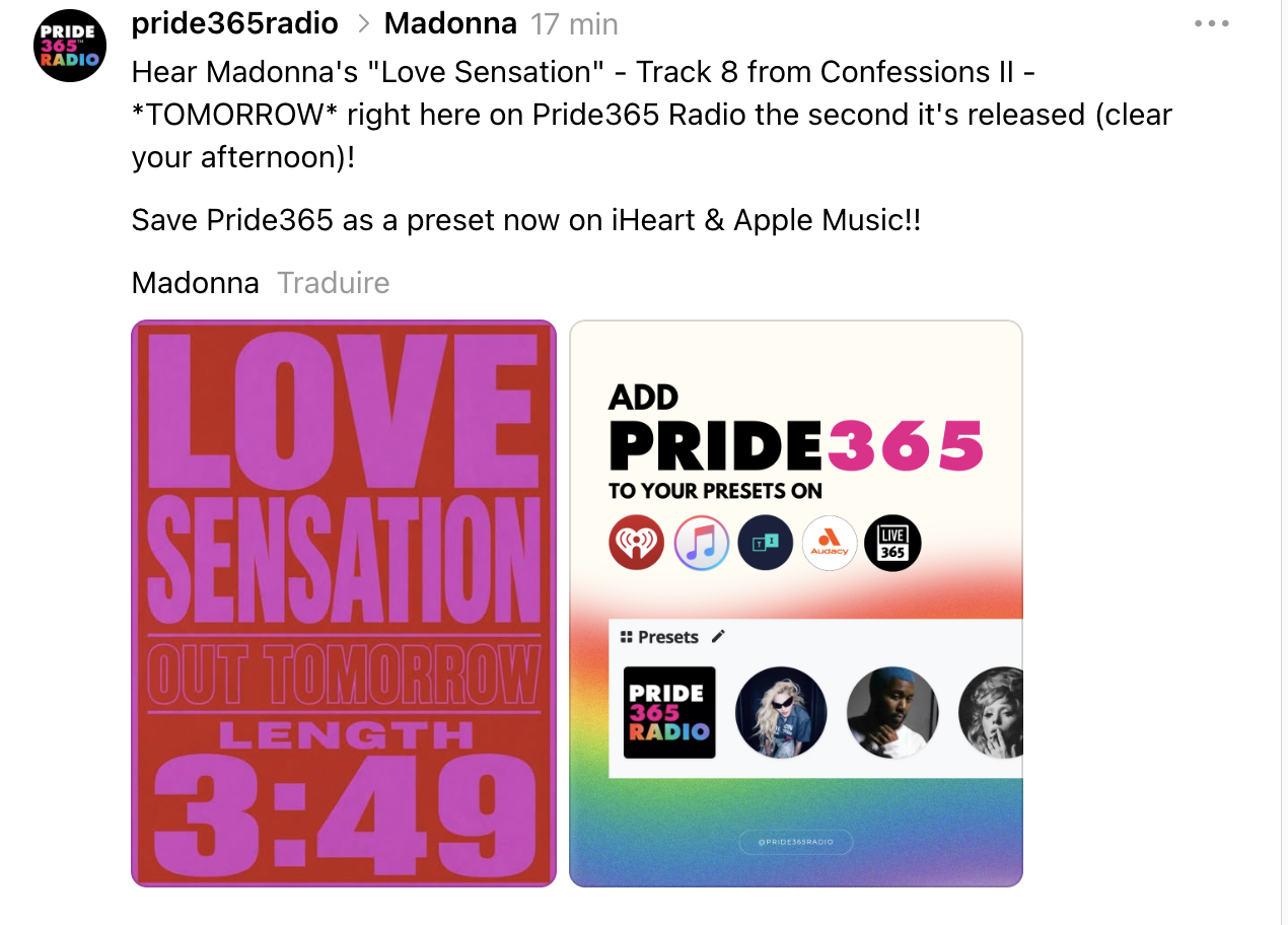 LOVE SENSATION - News Discussion - Madonna Infinity