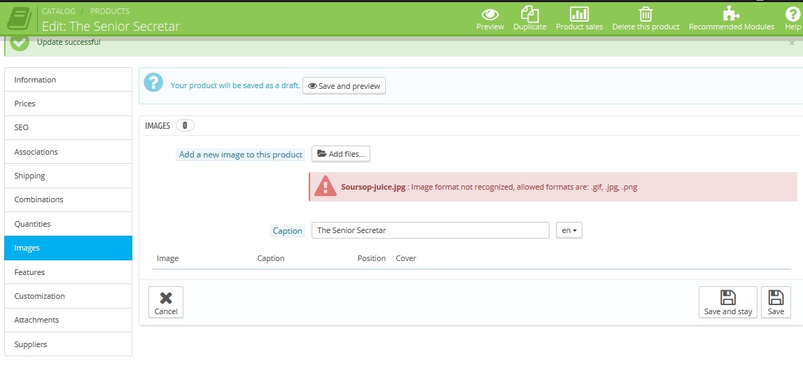 Image format not recognized, allowed formats are: .gif, .jpg, .png ...