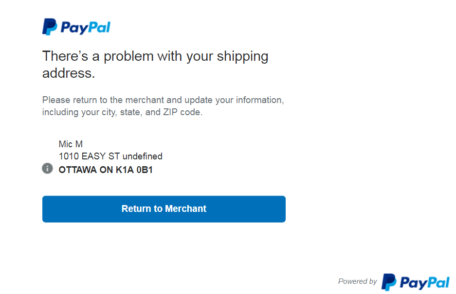 PayPal Problem with shipping address - PayPal - PrestaShop Forums