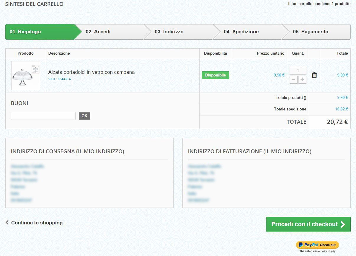 Modifica "Procedi col checkout" - Forum generale - PrestaShop Forums