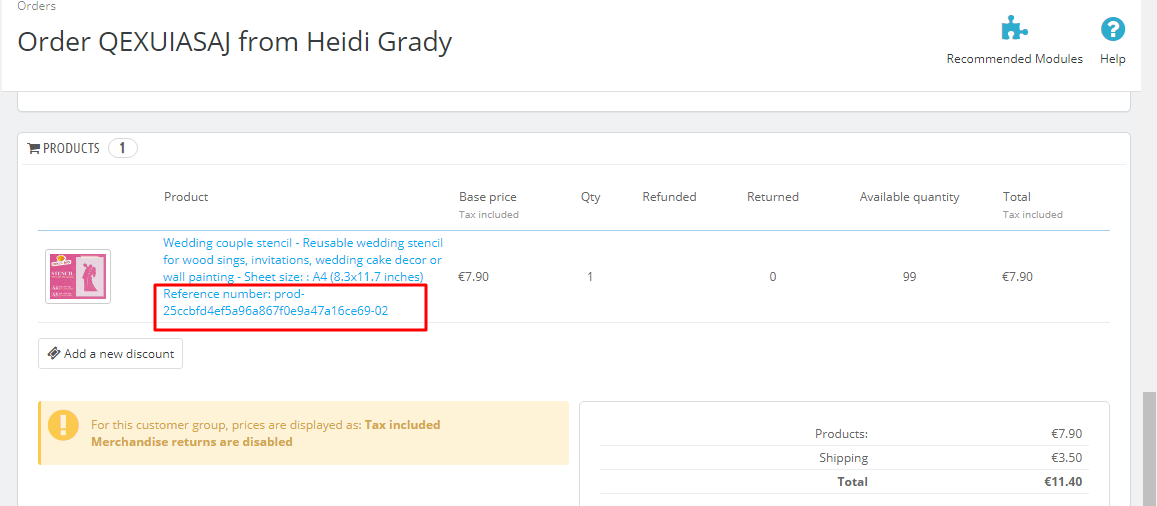 change combination reference code to regular reference code in admin ...
