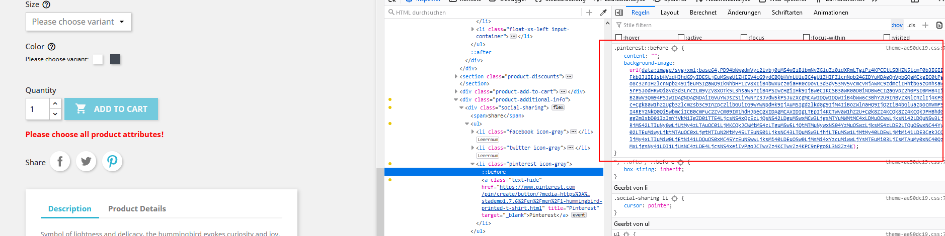 How to edit hover color on elements (border on color select and social ...