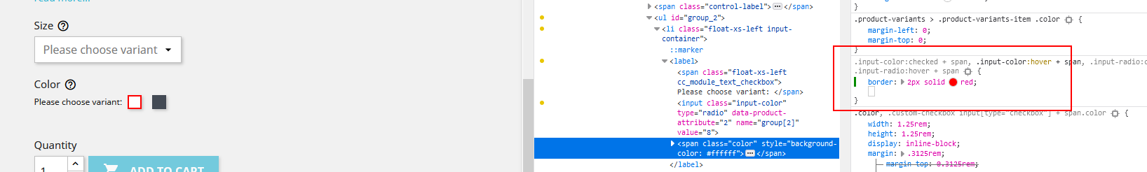How to edit hover color on elements (border on color select and social ...