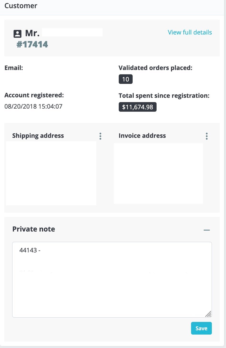 Private note in BO order details no longer works after upgrade from 1.7 ...