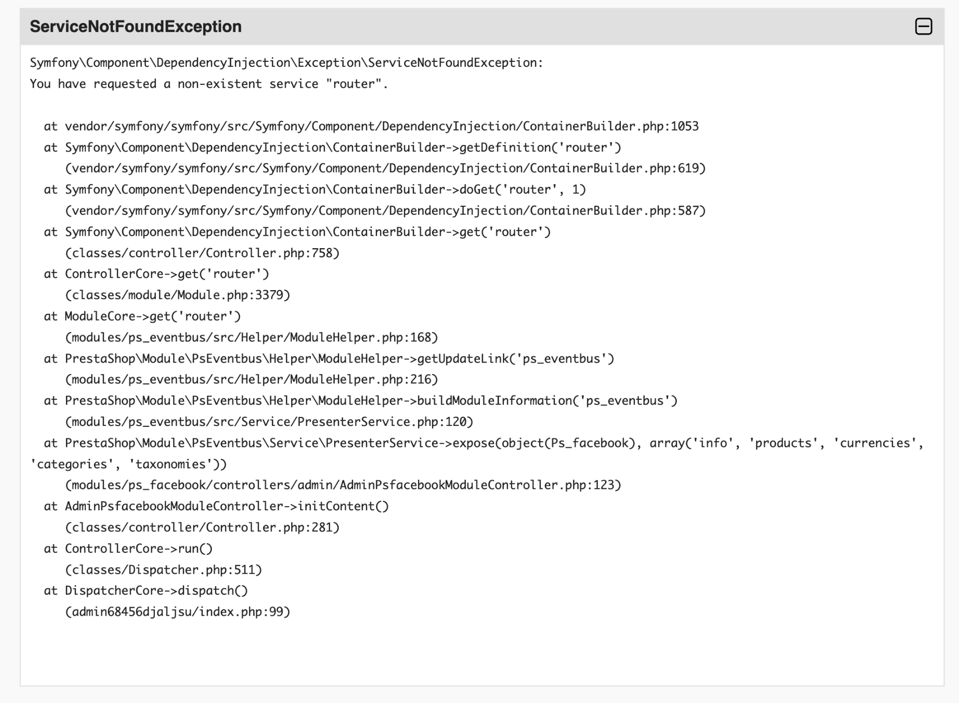 PS Social with Facebook and Instagram ps_facebook error 500 - Modules ...