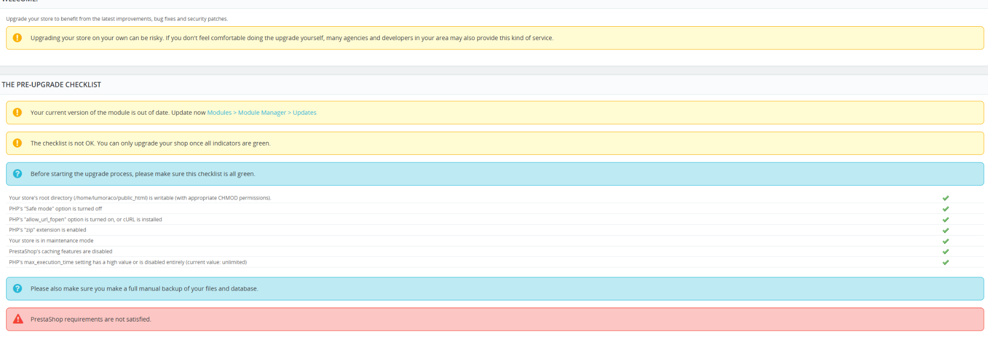 Deprecation message in the back office - General topics - PrestaShop Forums