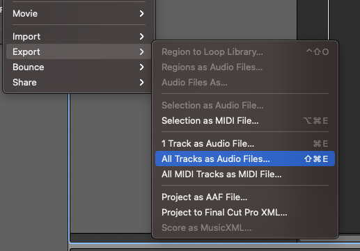Export stems with bus/send effects - Logic Pro - Logic Pro Help