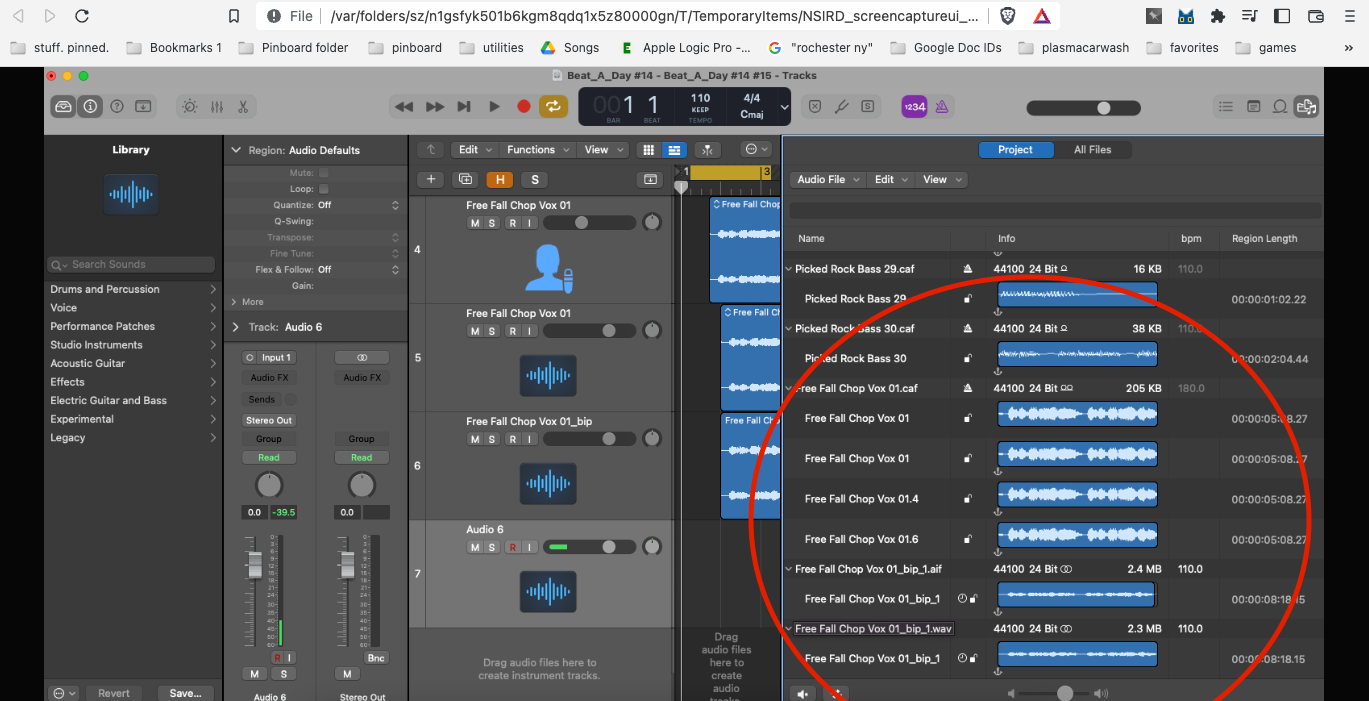 Split audio loop to interleaved stereo file but no can access files ...