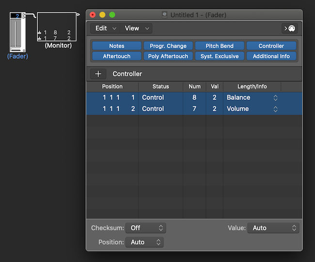 Sysex Fader Controlling Sysex Fader - Logic Pro - Logic Pro Help