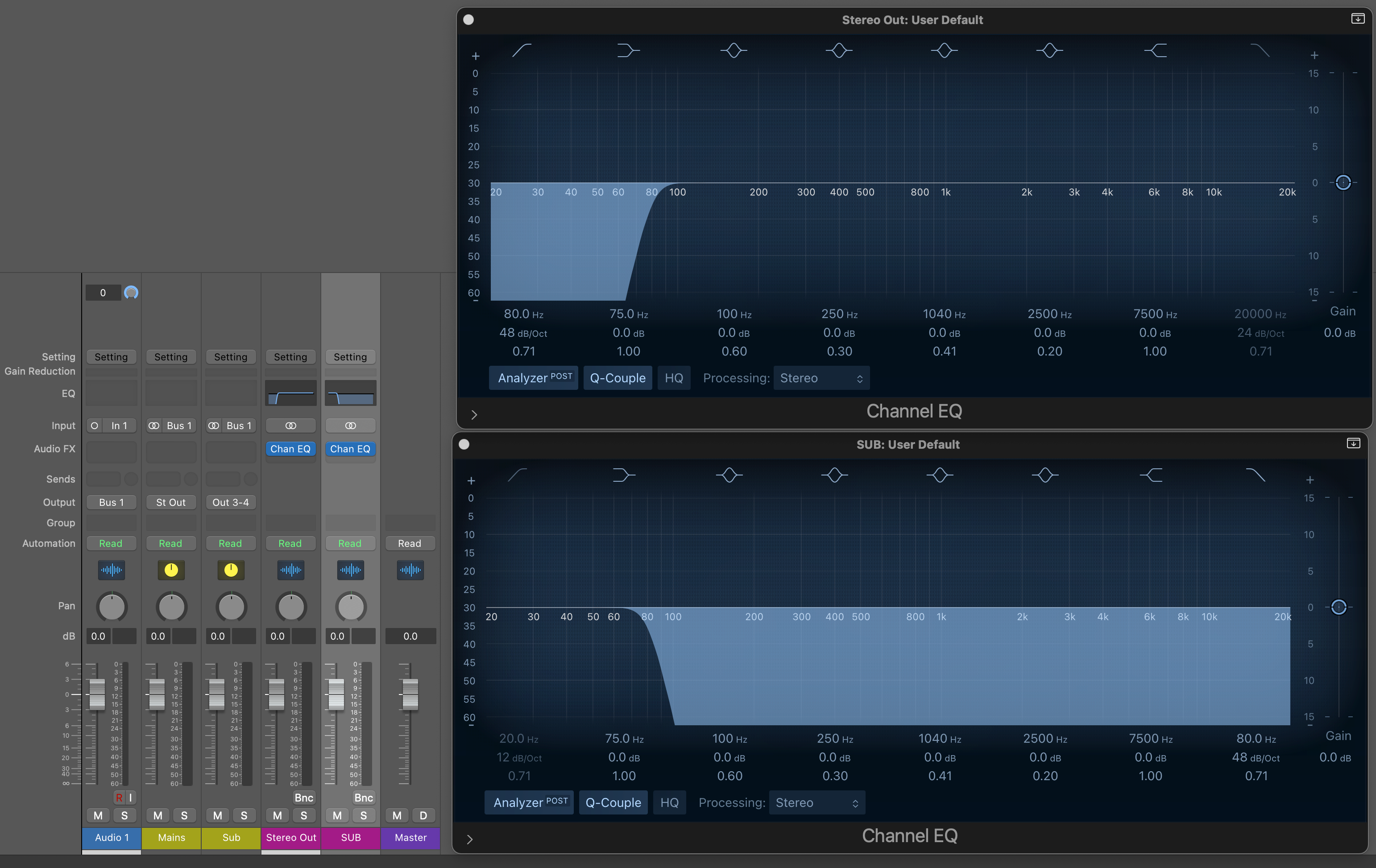 Using Logic to do the Subwoofer Crossover for a 5.1 system - Logic Pro ...