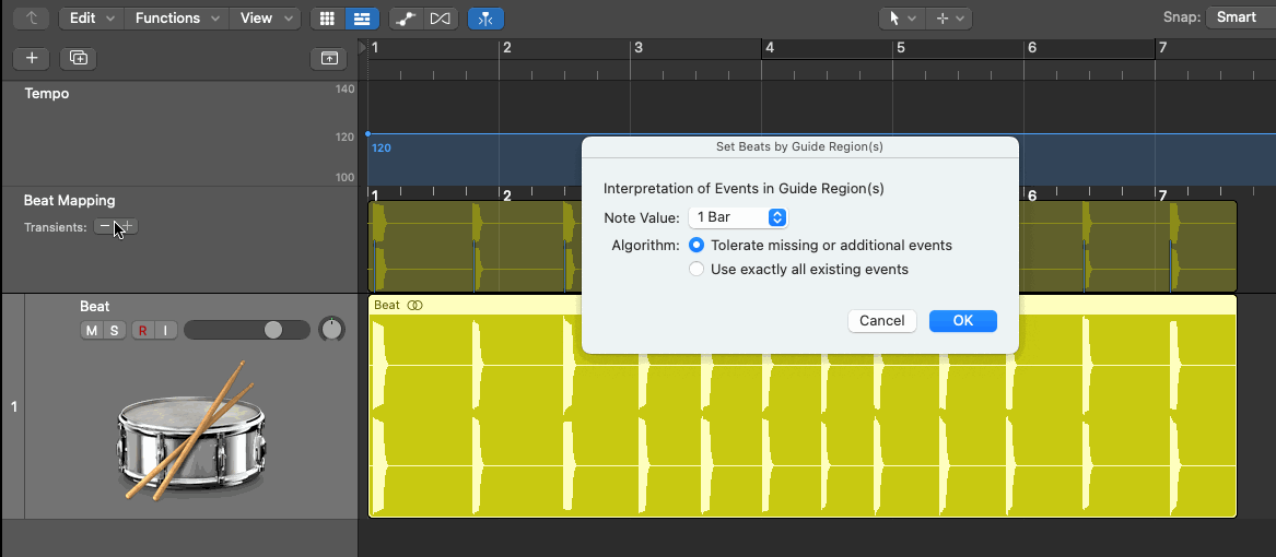 Arrangement of a basic musical performance - Beat/Bar Adjustment in ...