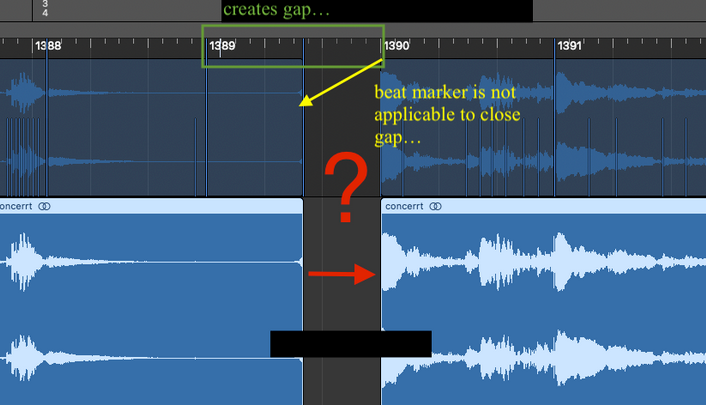 Beat Mapping - securing beat mapping markers following preceeding edits ...