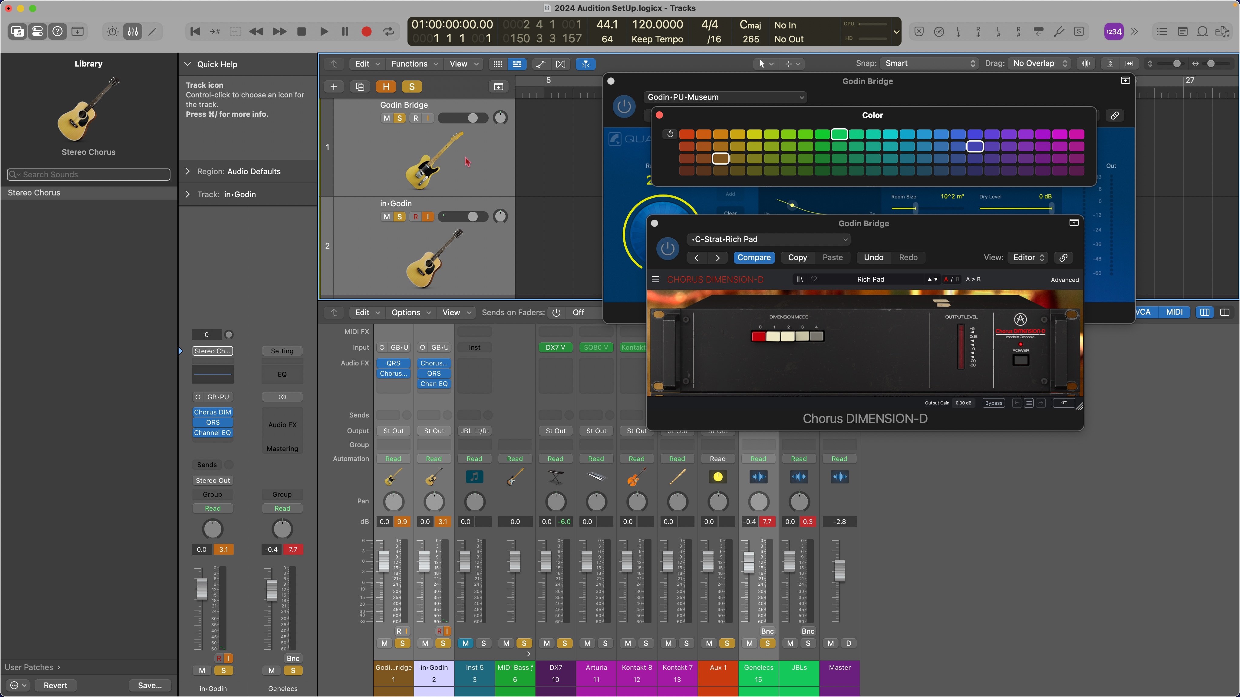 No guitar Audio output, suddenly, but audio output when selecting ...