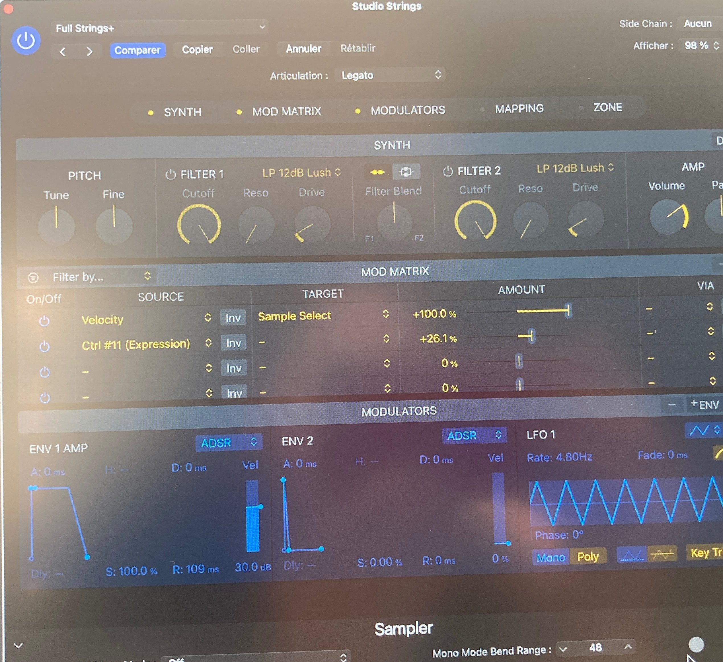 Logic instruments interface showing up as a synth interface? - Logic ...