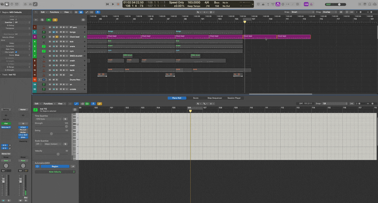 Repeat notes/regions etc., how does it work? - Logic Pro - Logic Pro Help