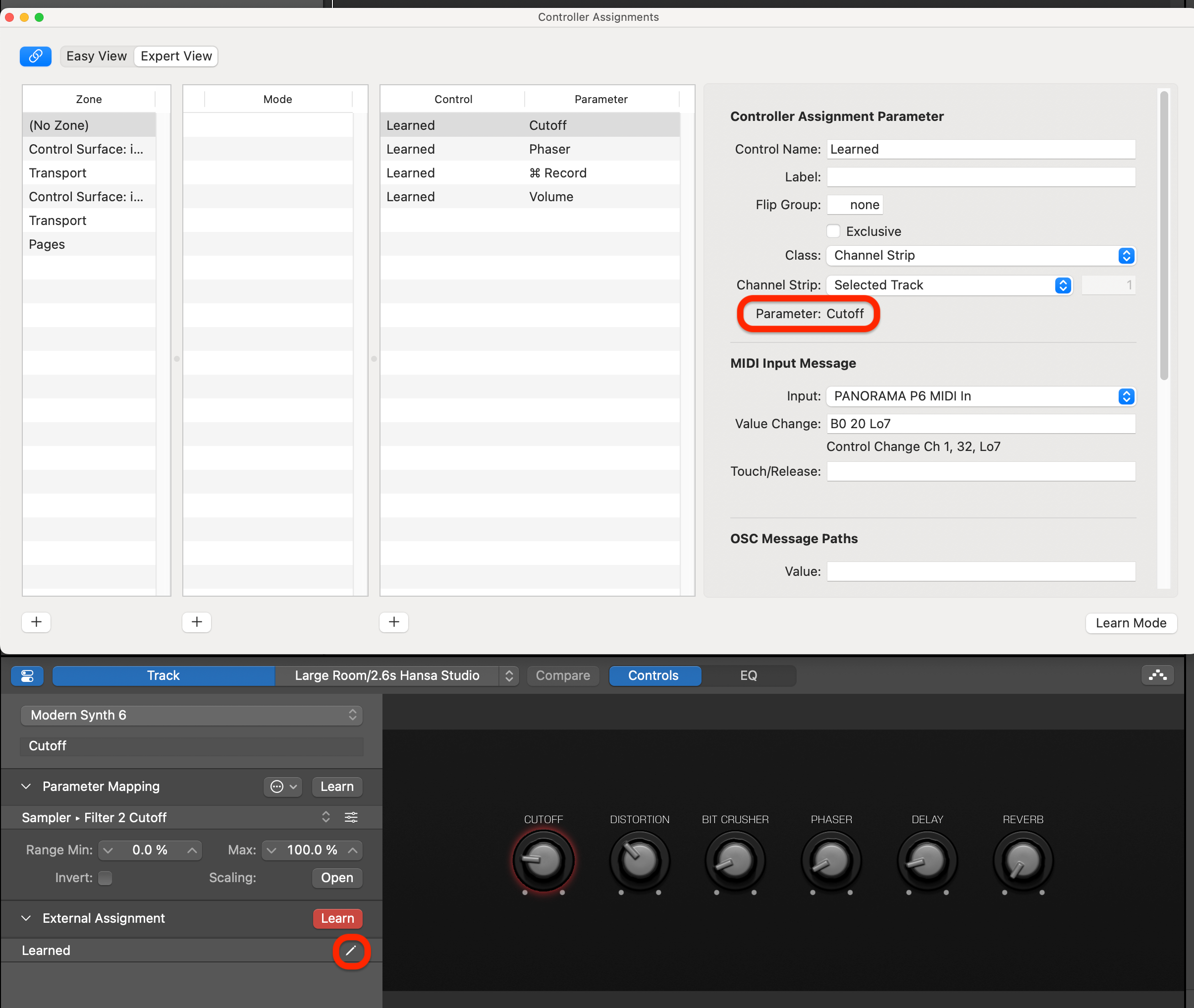 Some smart controls not properly responding to controller - Logic Pro ...