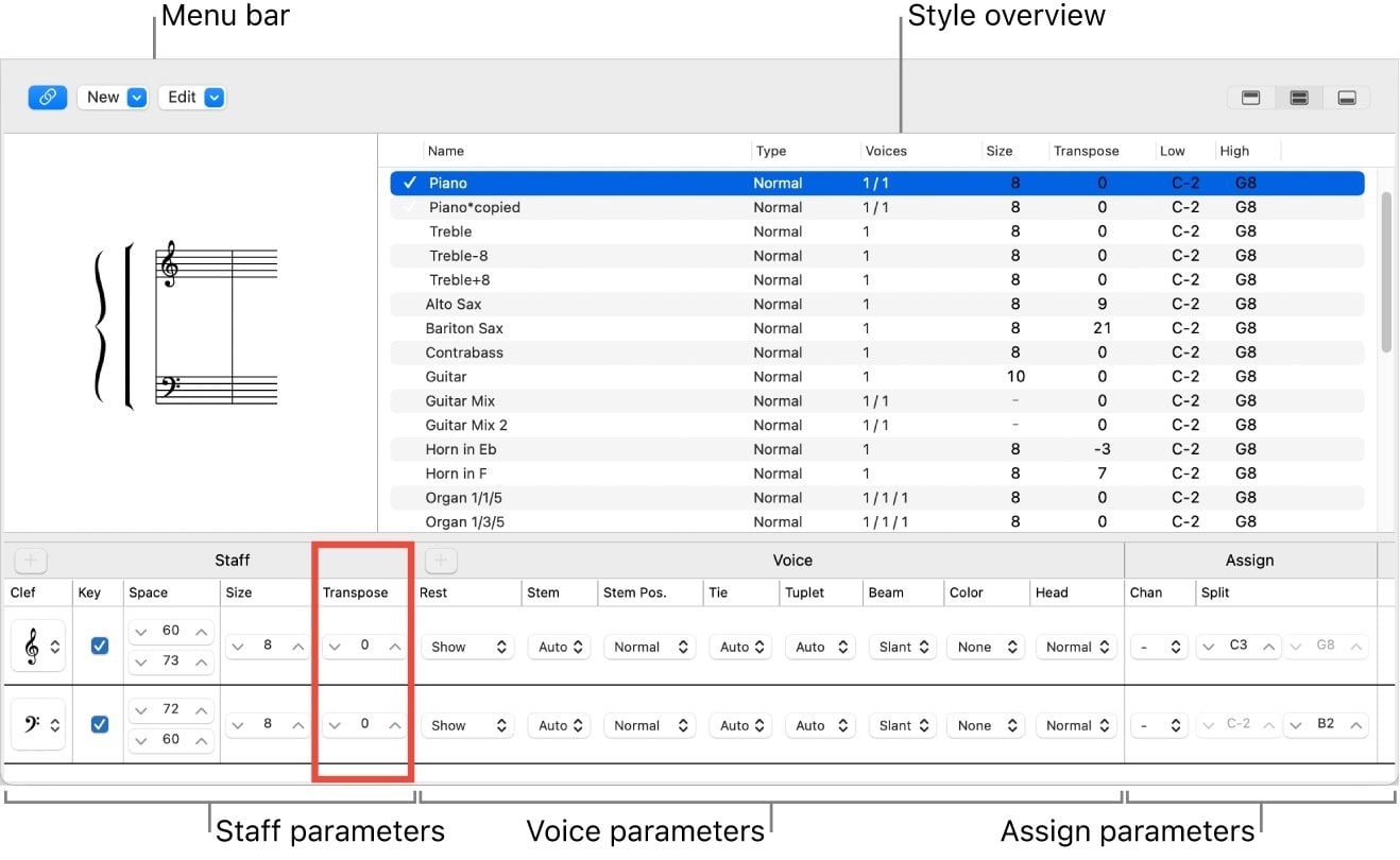 How to insert 8vb in score editor to affect notes in midi channel 2 ...