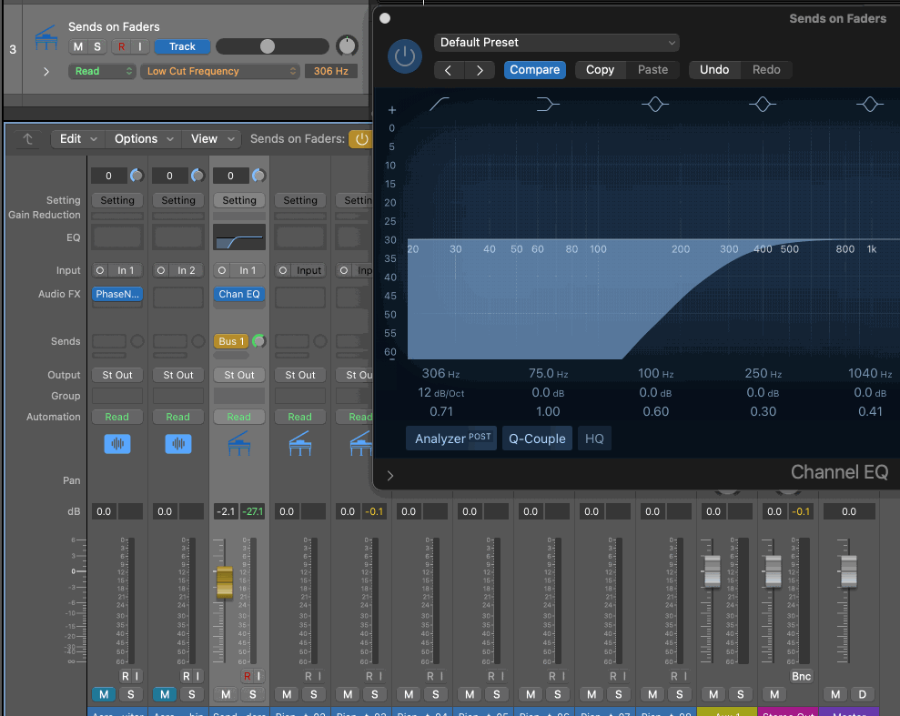 Automation Quick Access not working with Sends on Faders - Logic Pro ...
