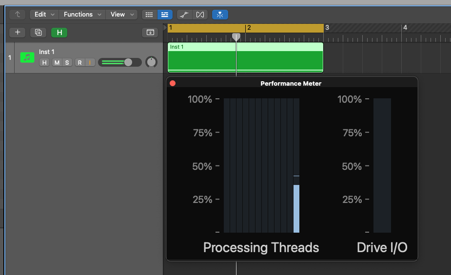 CPU/HD meter not working - Logic Pro - Logic Pro Help