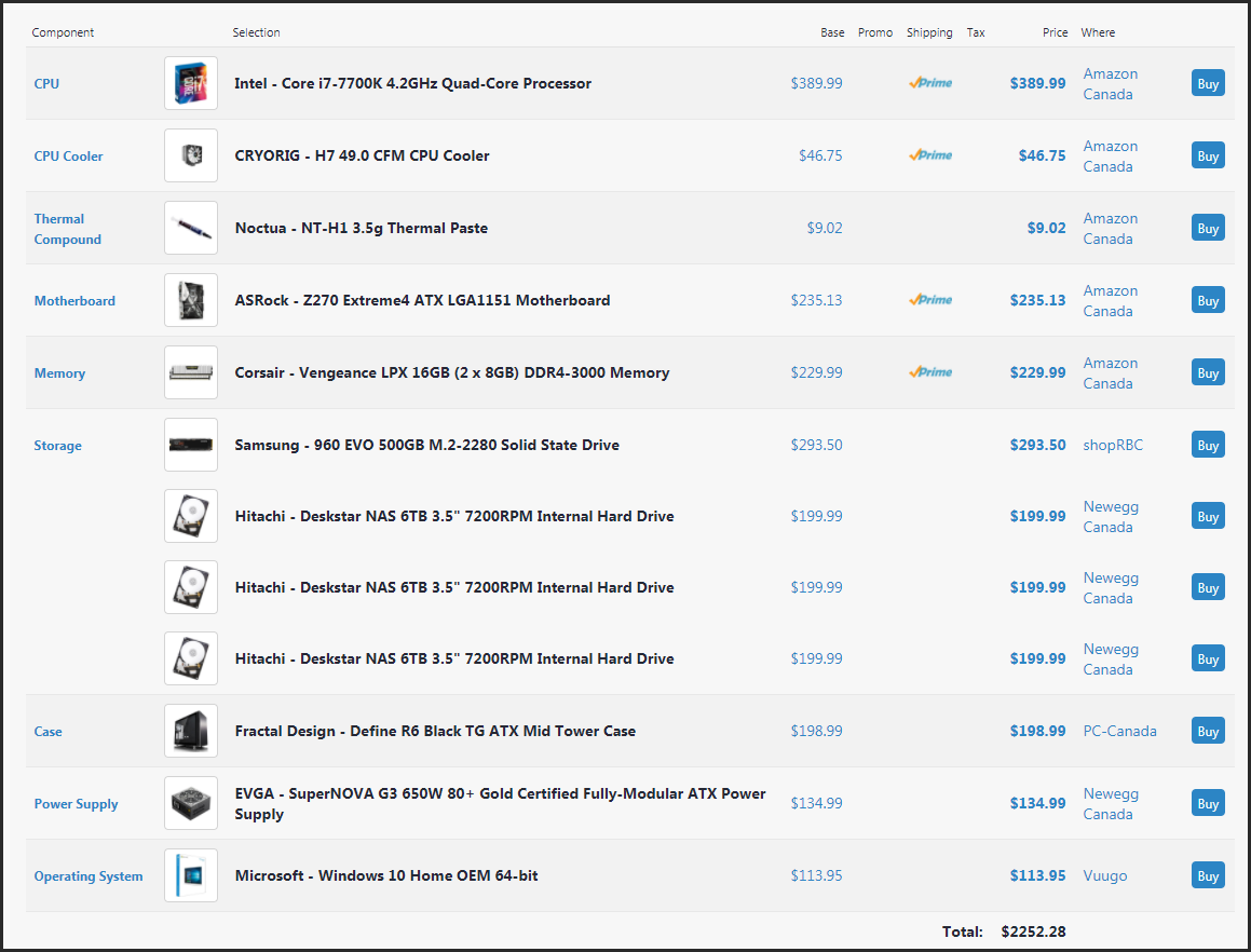 2018 Plex/Home PC Build - Hardware - Unraid