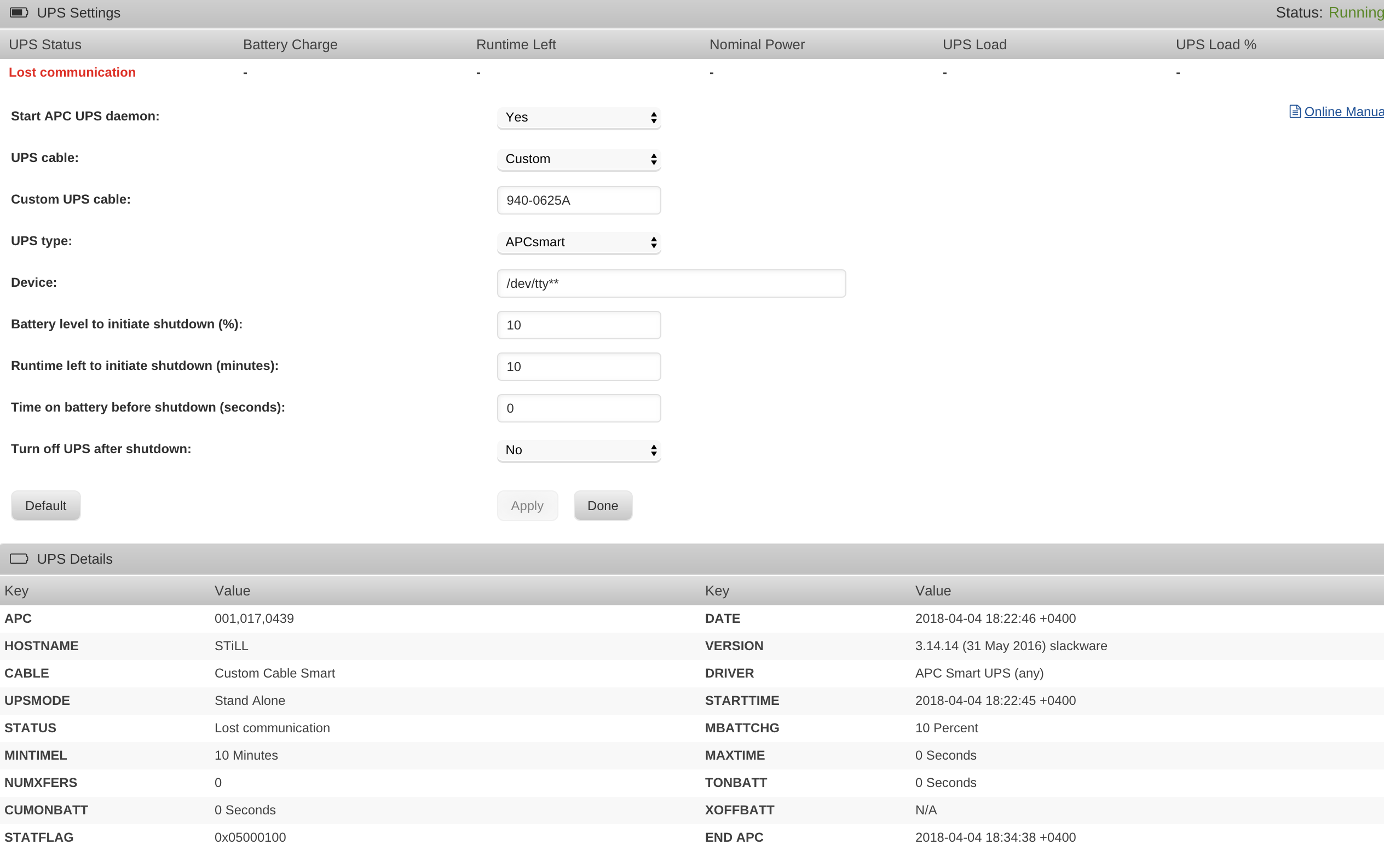 how to connect UPS by RS232 serial connection - General Support - Unraid
