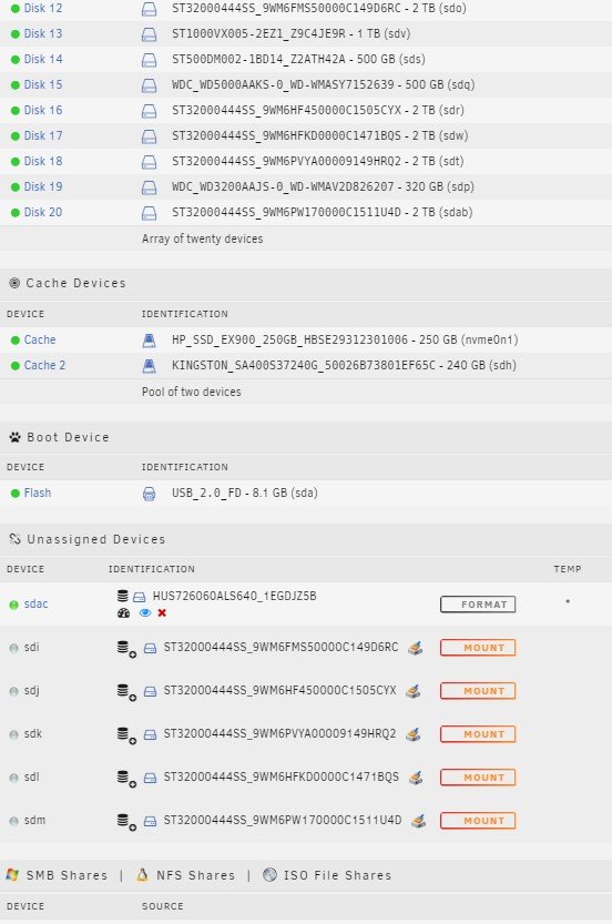 Same drives in array and unassigned drives? - Storage Devices and ...