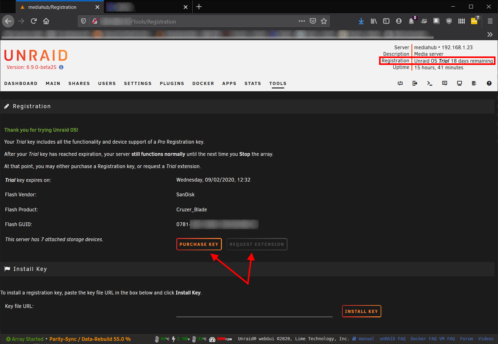 Trial expiring during parity build - General Support - Unraid