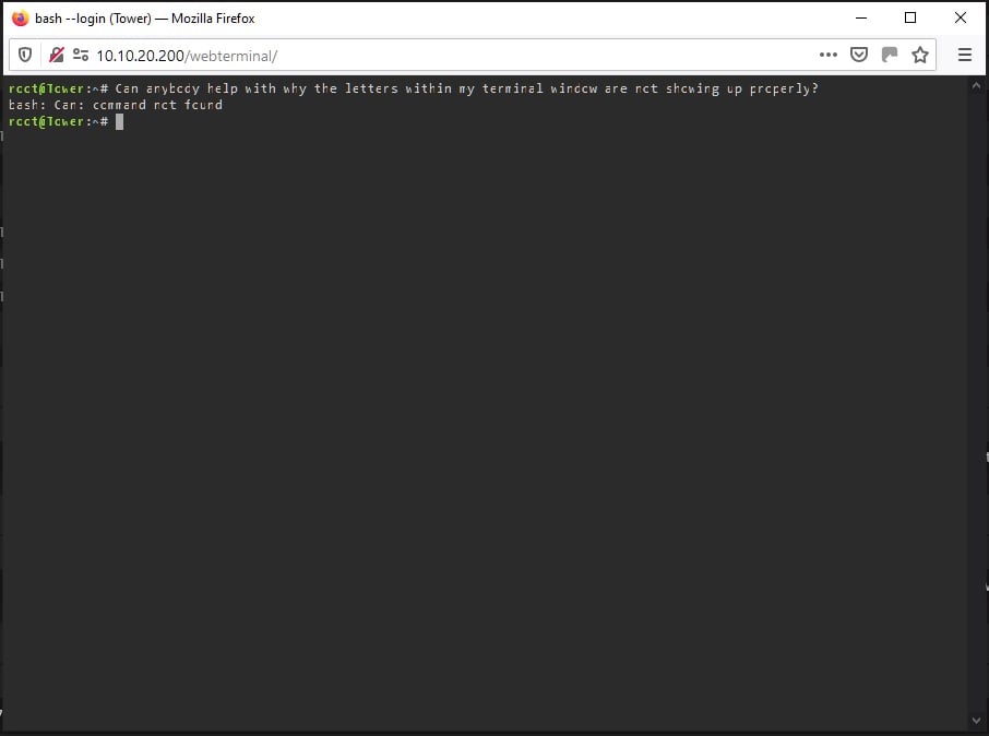 terminal window - text character display issue (SOLVED) - General ...