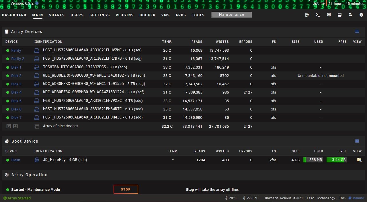 Steps to resolve unmountable disk? - General Support - Unraid