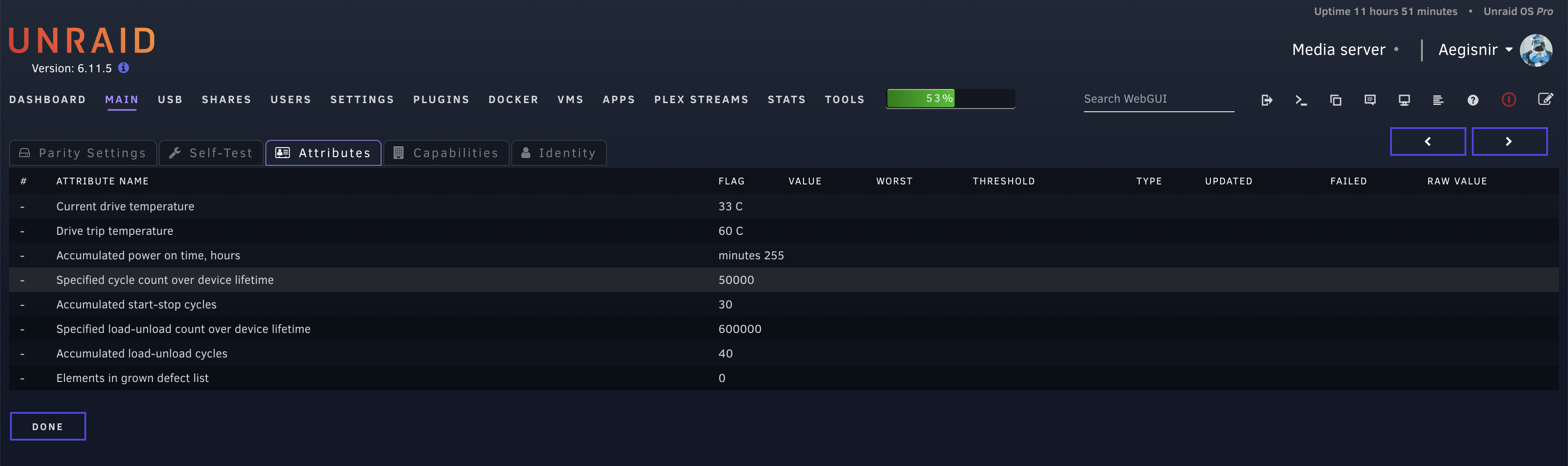 New SAS drive is missing SMART attributes - General Support - Unraid