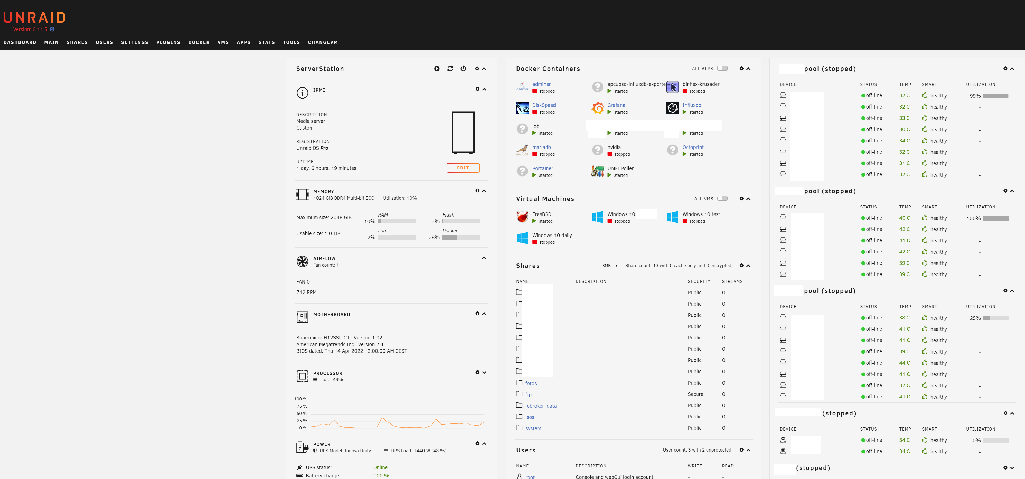 Webgui Fehlerhaft, Array online Webgui zeigt angehalten an - Deutsch ...