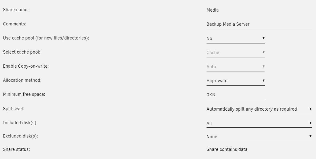Share data in cache, cache is not enabled. - General Support - Unraid