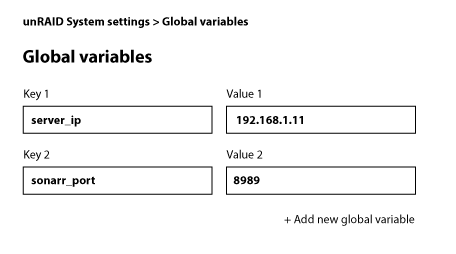 Global variables - Feature Requests - Unraid