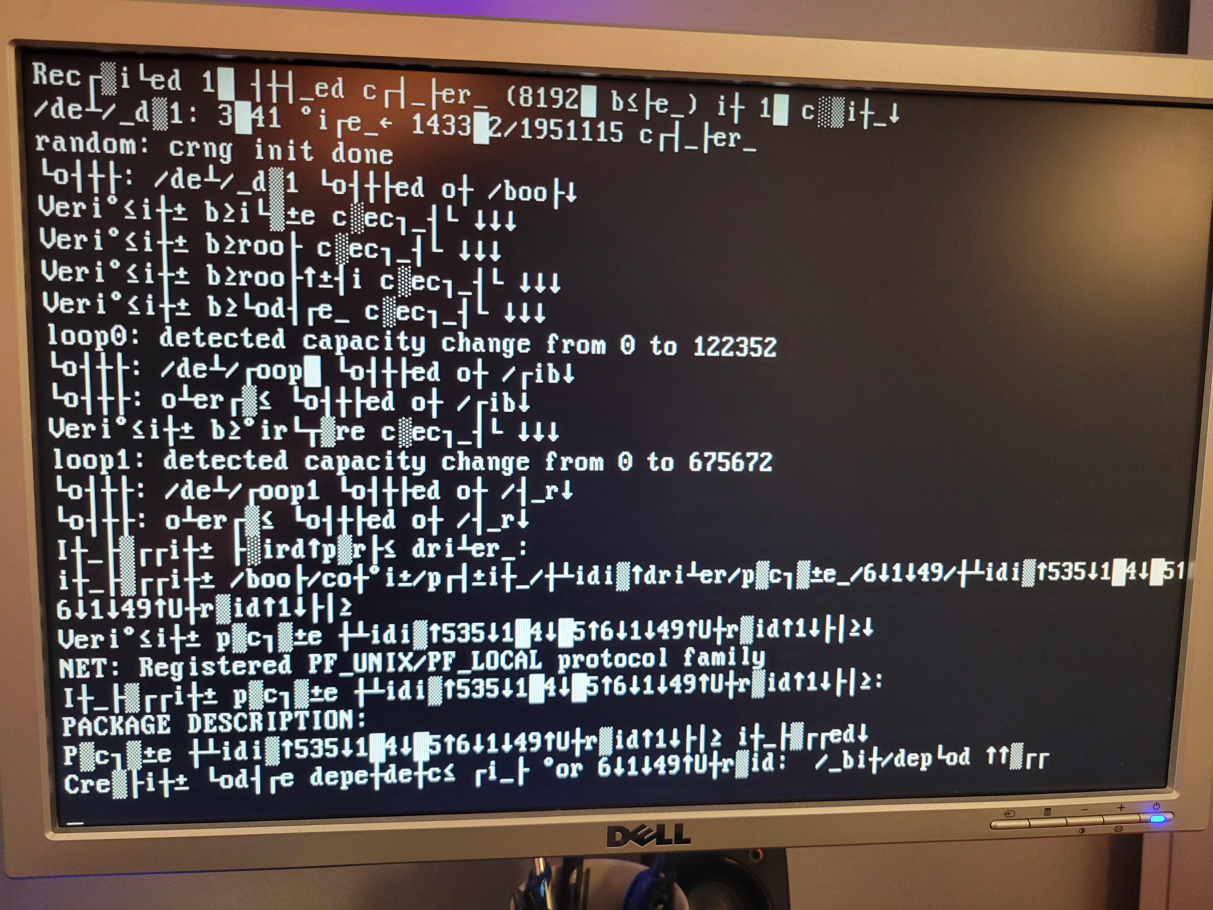 6.12.4 Boot Console Spitting out random characters - Stable Releases ...