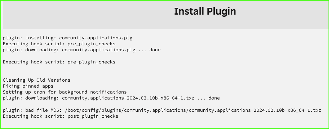 Apps Store does not install itself - community.applications.plg -plugin ...