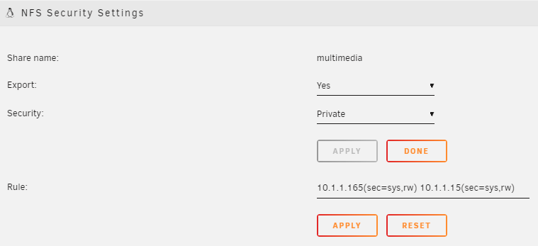 Need help with NFS rule to allow only a specific IP to write to a share ...