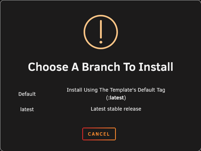 Unable to select: Choose a Branch when trying to Install Apps - General ...