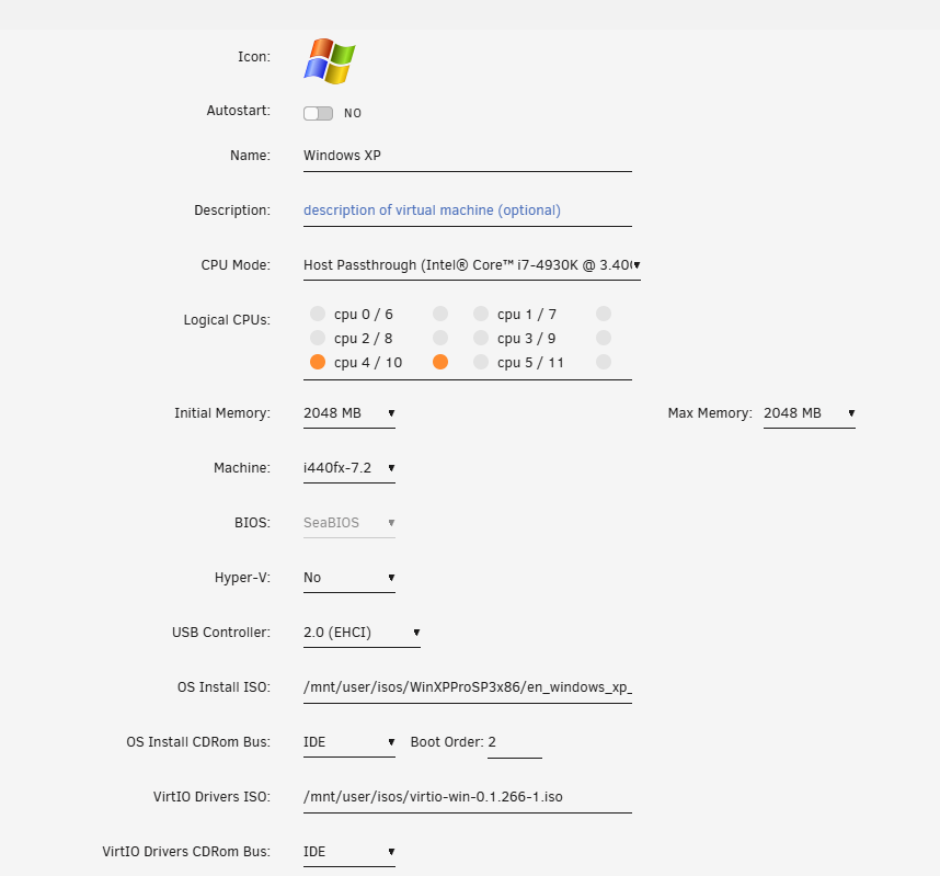 [SOLVED] Windows XP Help - VM Engine (KVM) - Unraid