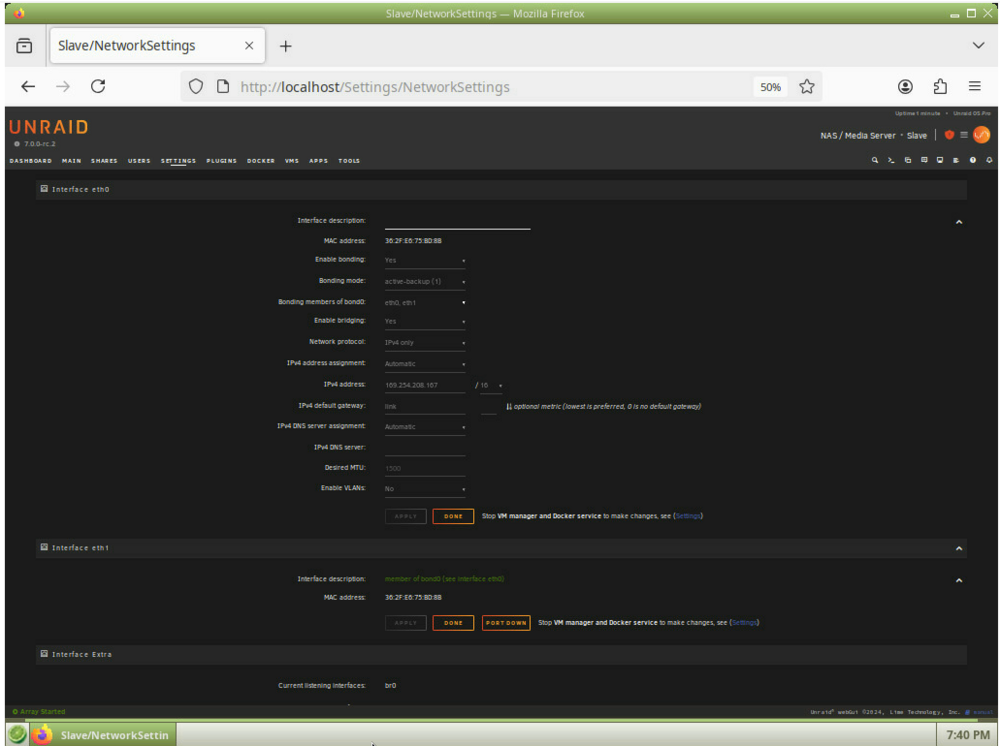 Unraid 7 RC2 - No connection to network - Prereleases - Unraid