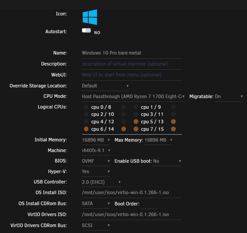 [7.0.0] Windows 10 Pro VM on bare metal NVME with GPU passthru takes 3 ...