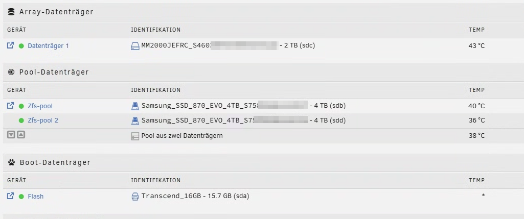 Array komplett löschen weil von Anfang an auf ZFS gesetzt. - Deutsch ...