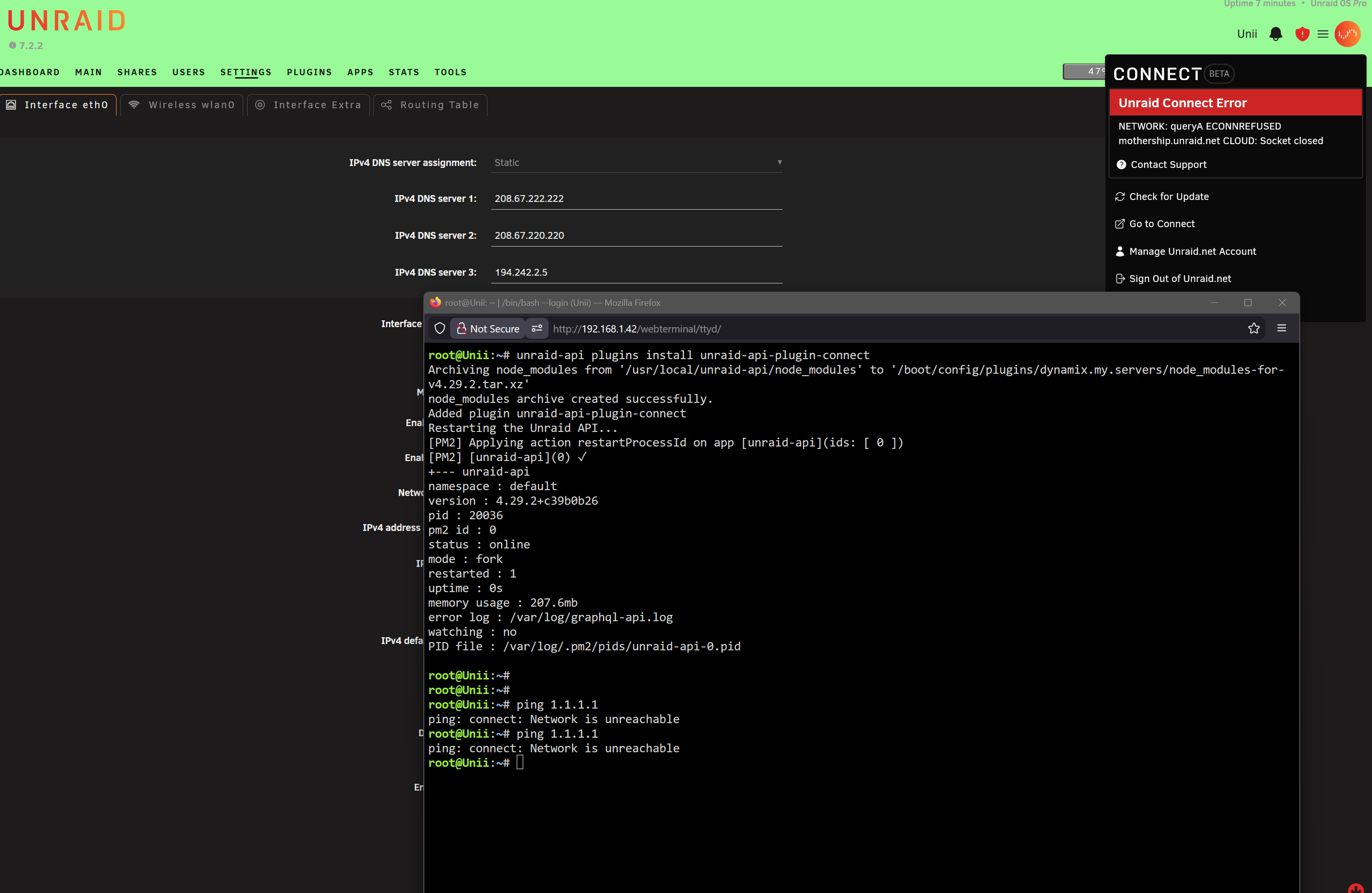 Unraid Connect Error Following HW upgrade - Connect Plugin Support - Unraid