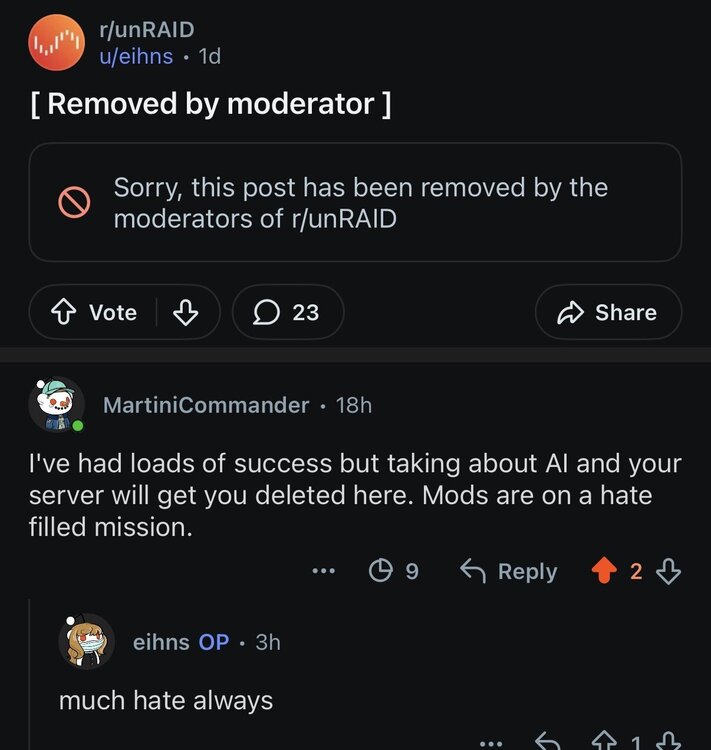 What’s happened? Who are these Reddit mods? - Lounge - Unraid