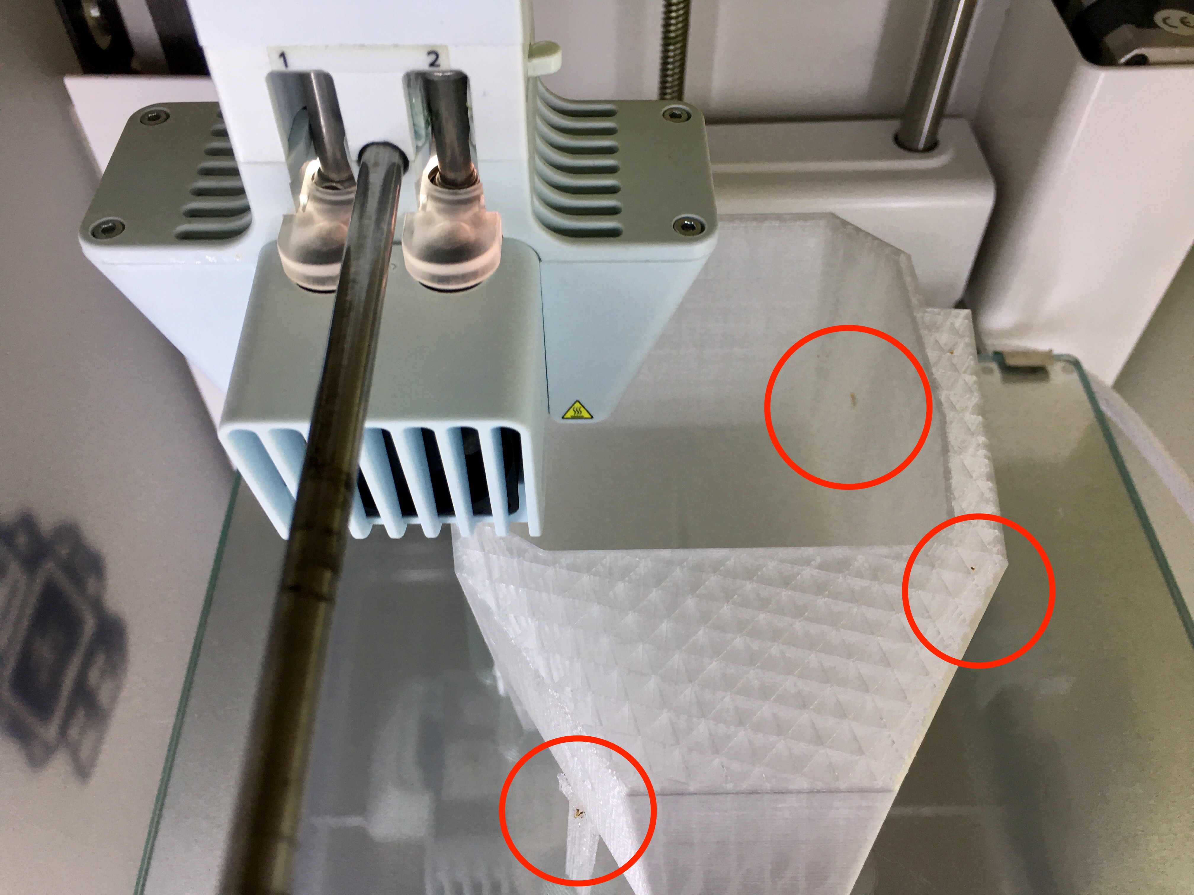 Material burns on a nozzle. - Materials & profiles - UltiMaker ...